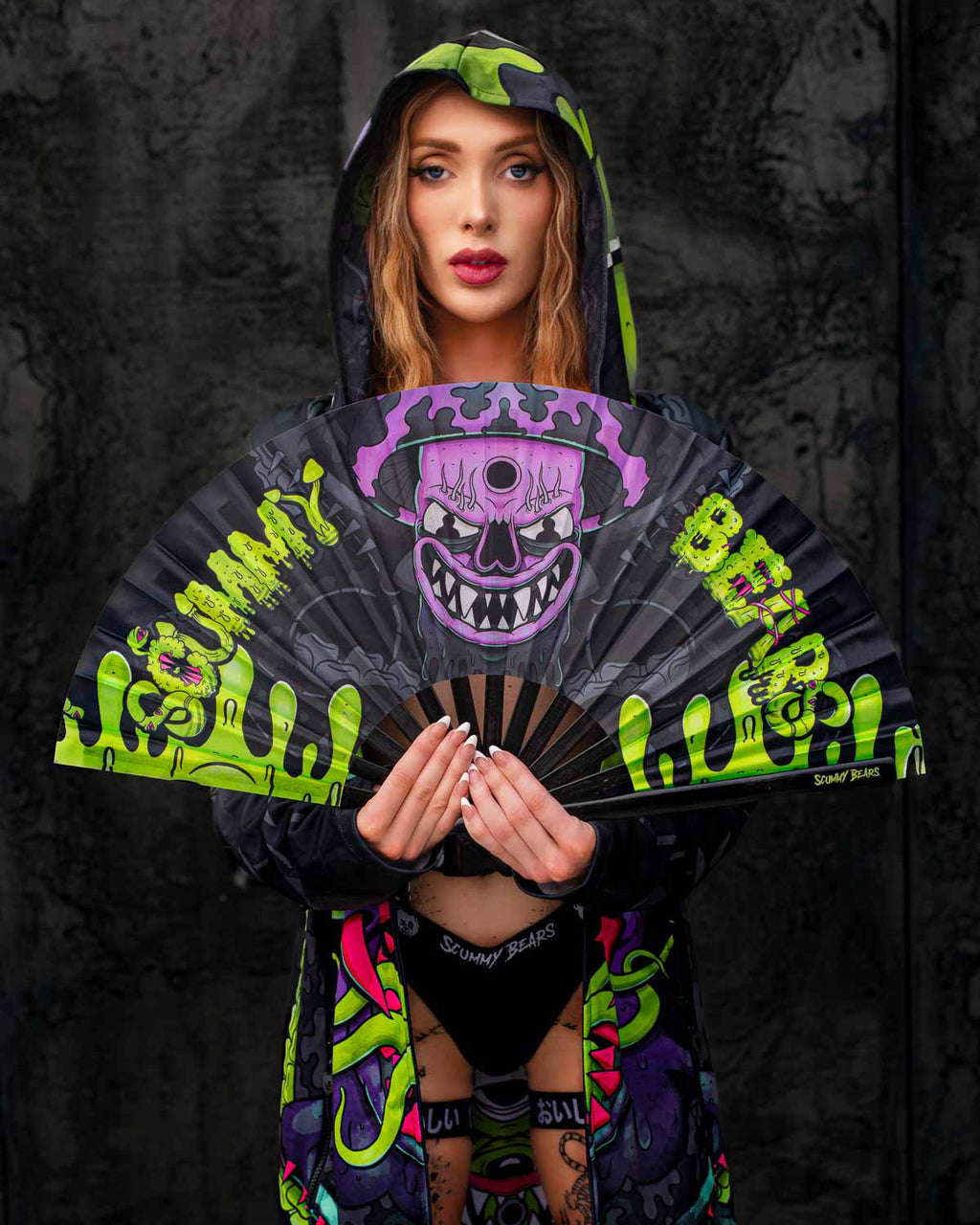 Shop The Bad Master Trippy Mushroom Foldable Hand Fan | Scummy Bears